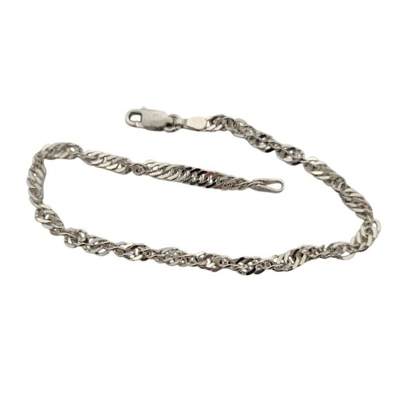 Jewelry | Sterling Silver 925 Italian Twist Chain Bracelet 7 Made In ...